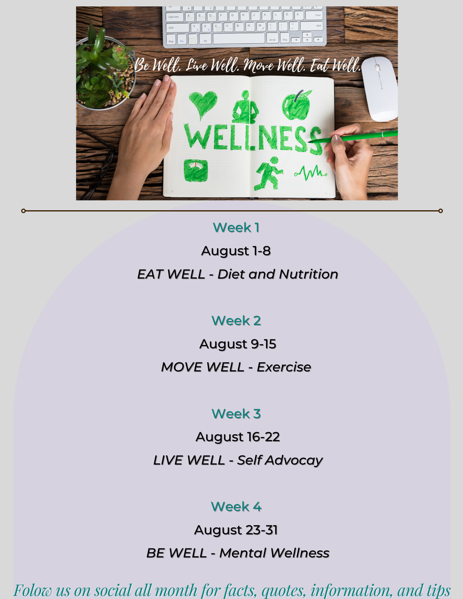 August is National Wellness Month | Southeast | Lupus Foundation of America