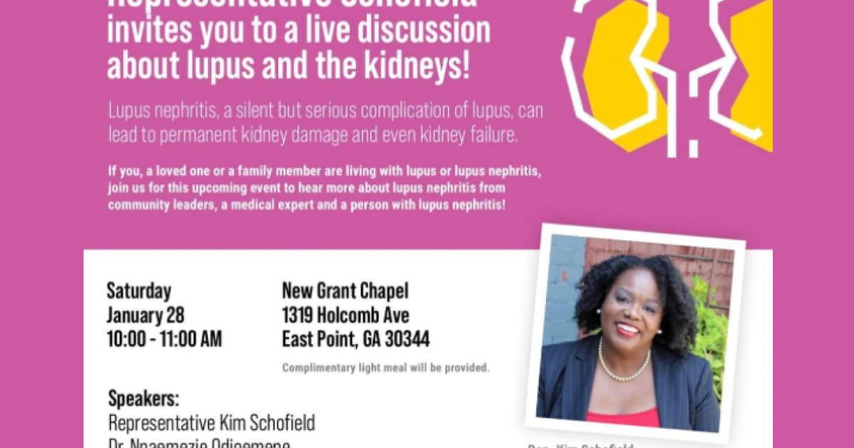 Representative Kim Schofield invites you to a live discussion about ...